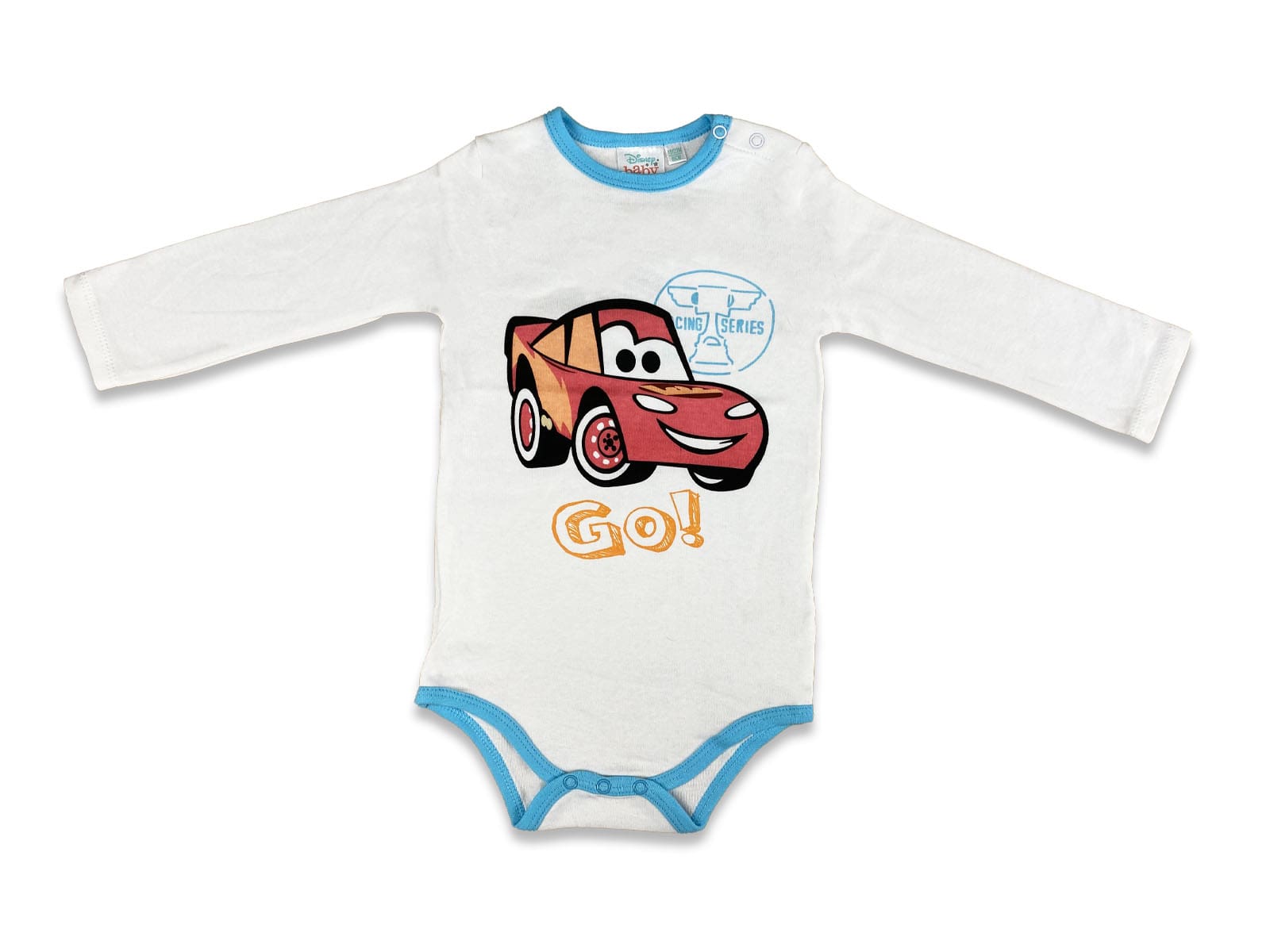 McQueen Κορμάκι με Σχέδιο Αυτοκίνητο Κεραυνός Μακουίν "Go!" Άσπρο ...